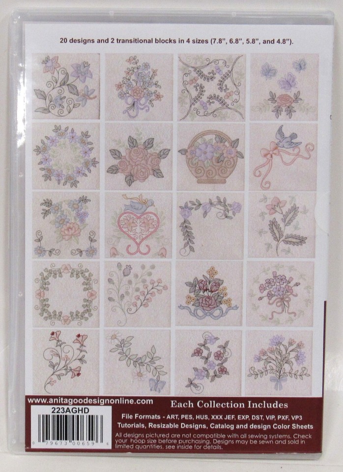 New Anita Goodesign Mix & Match Quilting Shadow Work 20 Designs ...