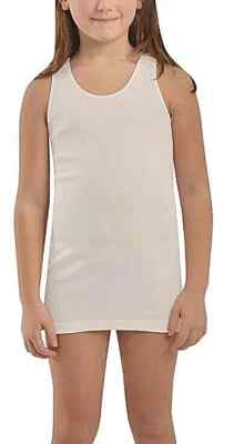 2 canotte bimba IRGE spalla larga 100% cotone colore bianco 11/12 anni ...