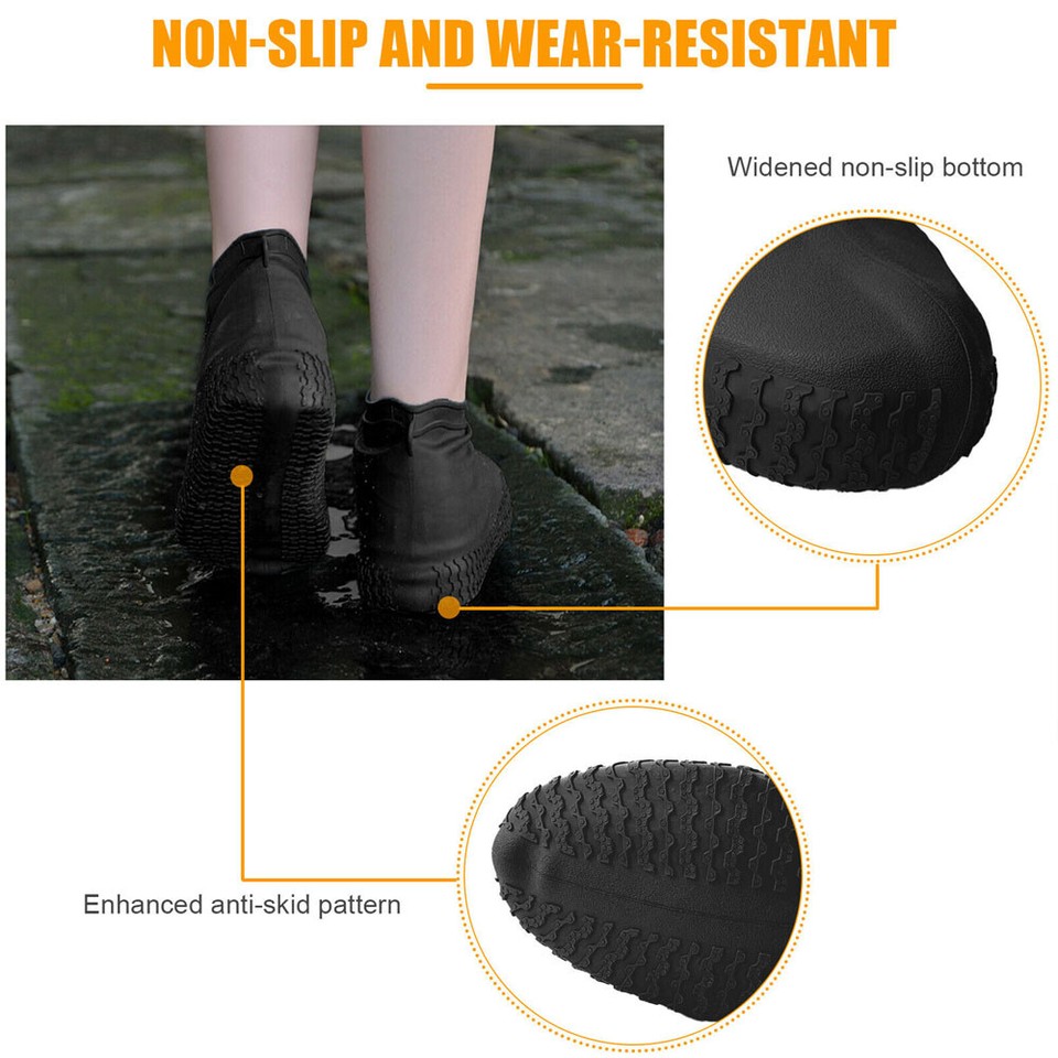 Reusable Anti-slip Rain Shoe Covers Overshoes Waterproof Cover ...