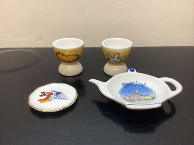 Disney Homewares Bundle x4 Collectable Rare Ornaments Mickey Mouse Egg Cup Tea | eBay UK
