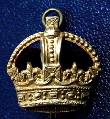 WW2 OFFICER rank King's Crown 1" shoulder pip KC | eBay