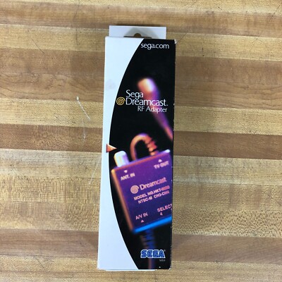 NEW IN BOX SEGA DREAMCAST RF ADAPTER OEM NIB MK-50159 ORIGINAL OFFICIAL ...