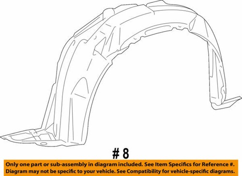 53805-52070 Toyota Liner, front fender, rh 5380552070, New Genuine OEM ...