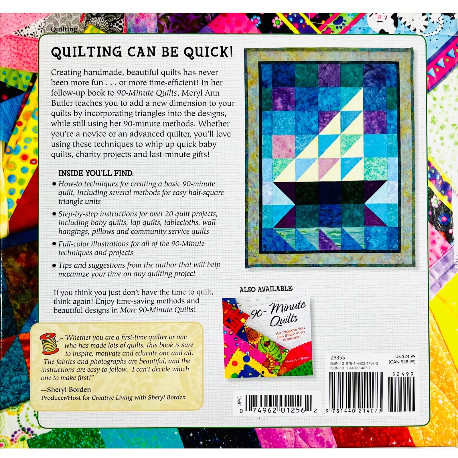 More 90 Minute Quilts by Meryl Ann Butler, Hardcover Spiral Bound Lay ...