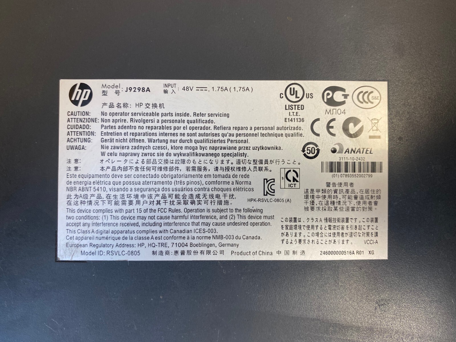 HP 2520-8G-PoE (J9298A) 8-Port Gigabit Ethernet Switch for sale online ...