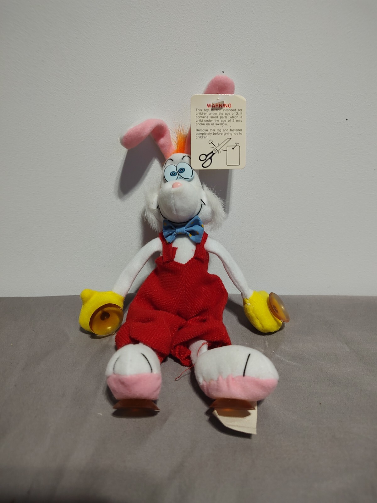 Walt Disney World/Disneyland Vintage Roger Rabbit Plush w/ suction cups ...