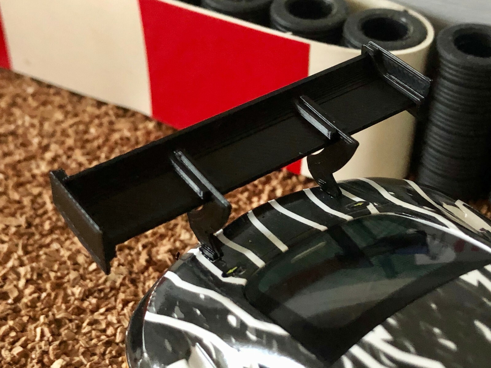 Scalextric Mercedes AMG replacement WSR3D Flexible Rear Wing Assembly ...