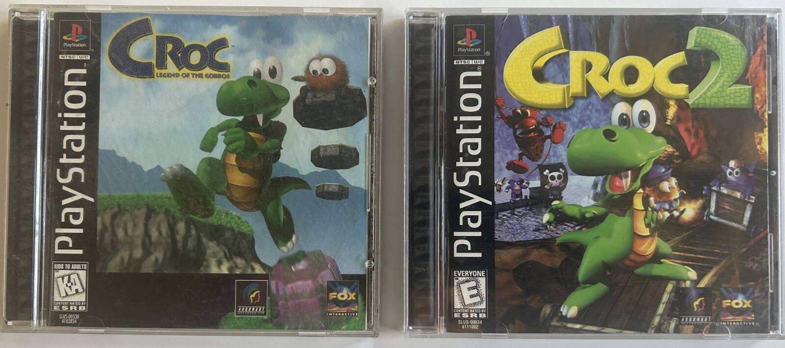 Croc 1 & 2 Sony PlayStation 1 (PS1) Both Black Label and CIB w/Cases ...