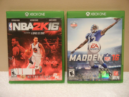 Lot of 2: Madden NFL 16 + NBA 2K16 Video Game (Microsoft Xbox One) | eBay
