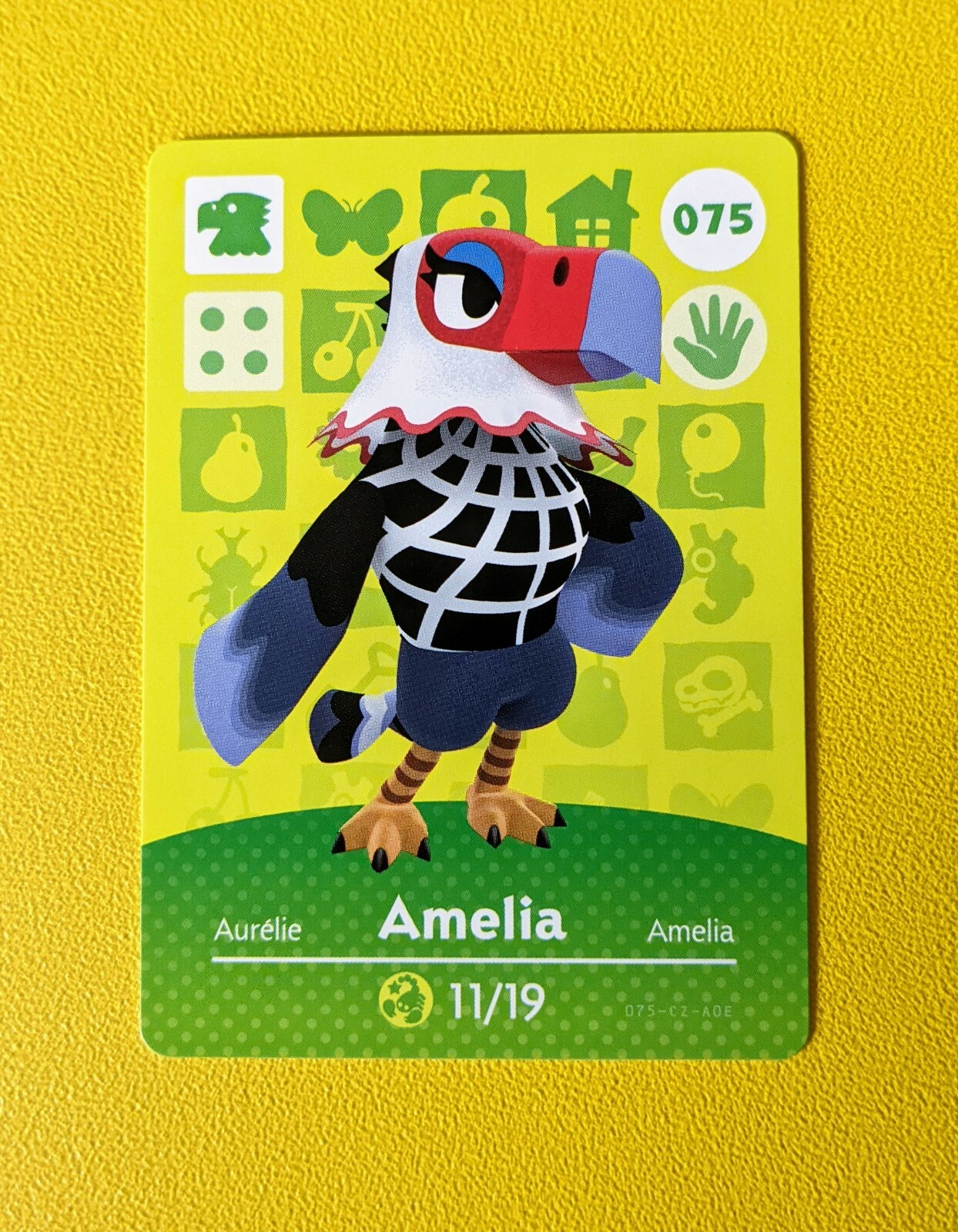 Nintendo Animal Crossing amiibo Card - #075 Amelia Snooty Eagle (series ...