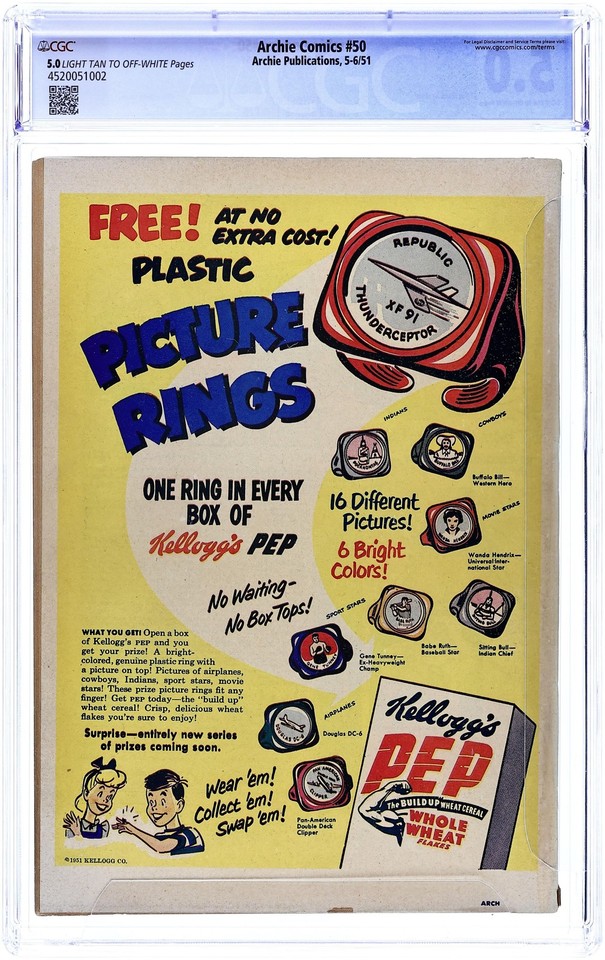 Archie #50 CGC 5.0 1951 4520051002 | eBay