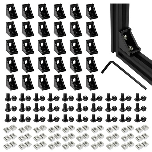 30 Set Aluminum Extrusion Connectors, 2020 Aluminum Extrusion Hardware ...
