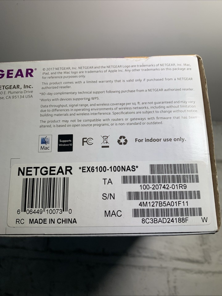 Netgear EX6100 AC750 750 Mbps Dual Band Wireless WI-FI Range Extender ...