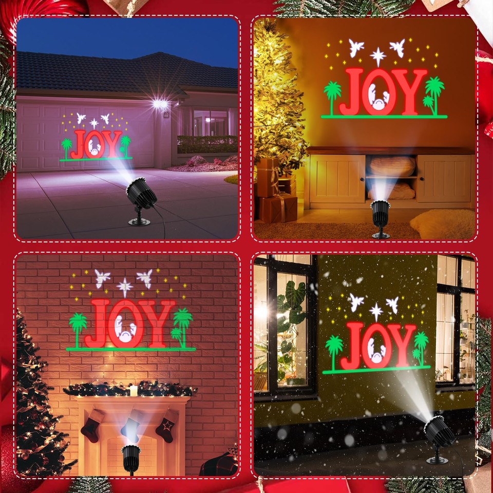 Christmas Nativity Projector Lights Outdoor Indoor, Waterproof LED ...