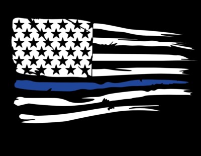US Flag Thin Blue line vinyl vehicle sticker decal police fire 911 ...
