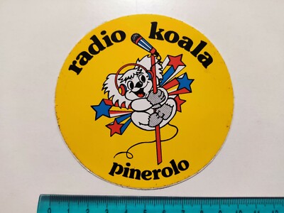 Adhesive Radio Koala Pinerolo Sticker Autocollant Vintage 80s Kleber ...