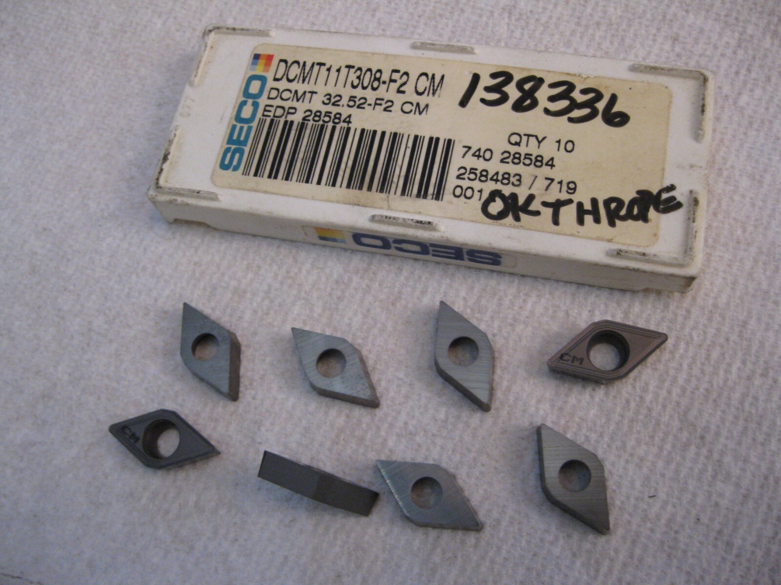 SECO DCMT 32.52 DCMT 11T308-F2 CM Carbide Insert 8pc Lot | eBay