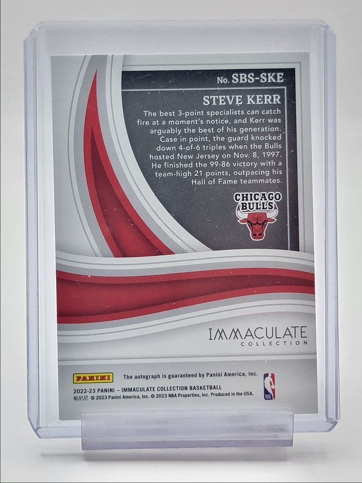 STEVE KERR 2022-23 IMMACULATE SHADOWBOX AUTOGRAPH AUTO /25 Q3110 | eBay