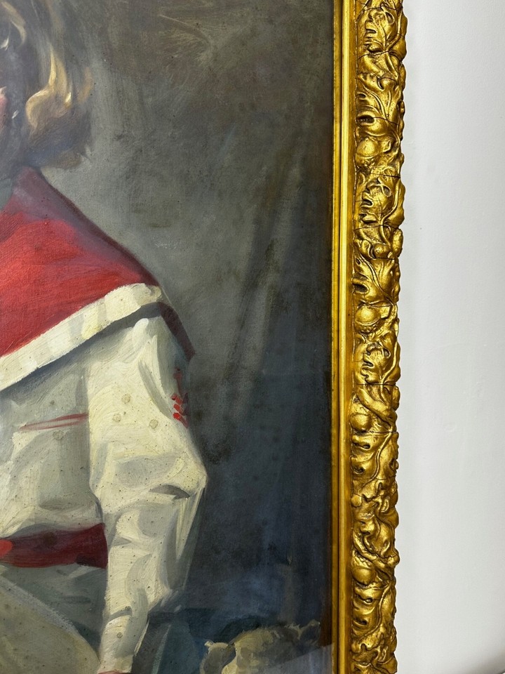 Huile Peinture Fille Lisant Histoire Livre Avec Nounours Ours par David ...