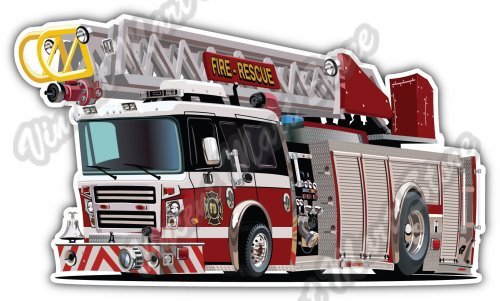 Fire Rescue Department Truck Firefighter Car Bumper Vinyl Sticker Decal ...
