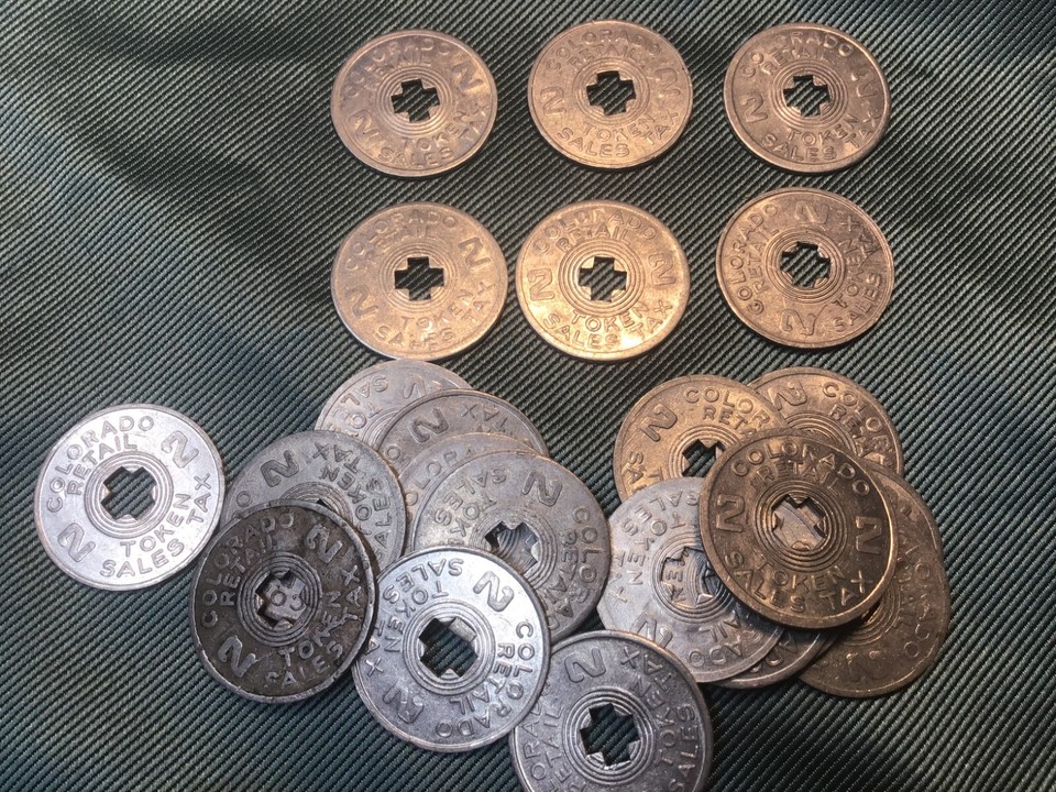 Colorado State Retail Sales Tax Token, 2 Mill/Mil (1/5¢) METAL Partial ...