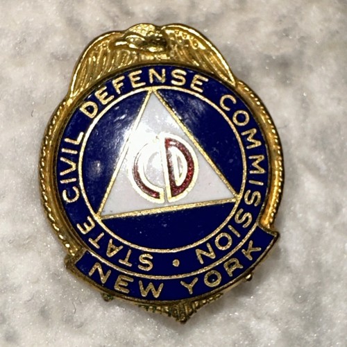 VINTAGE NEW YORK STATE CIVIL DEFENSE COMMISSION PIN | eBay