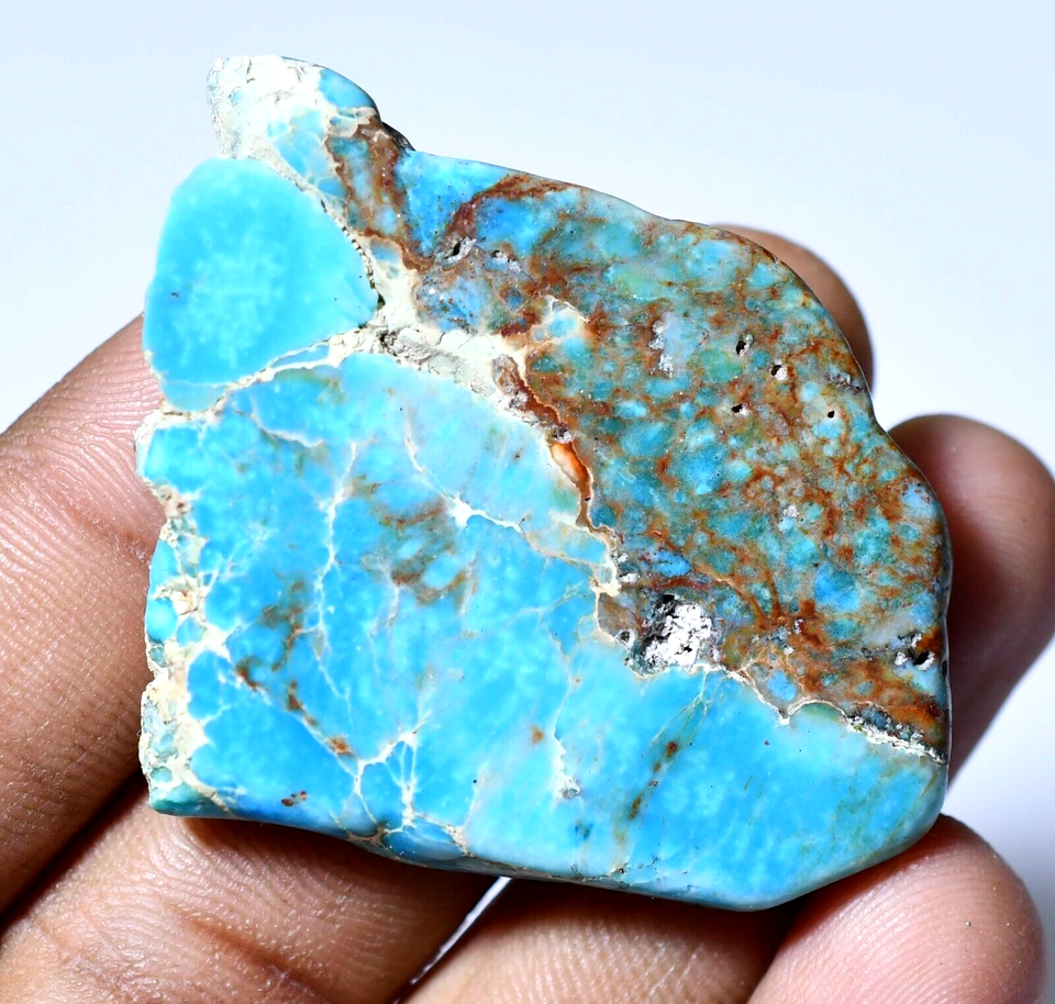 Natural Blue Ridge Turquoise 87.5 Ct Polished Slab Untreated Certified ...