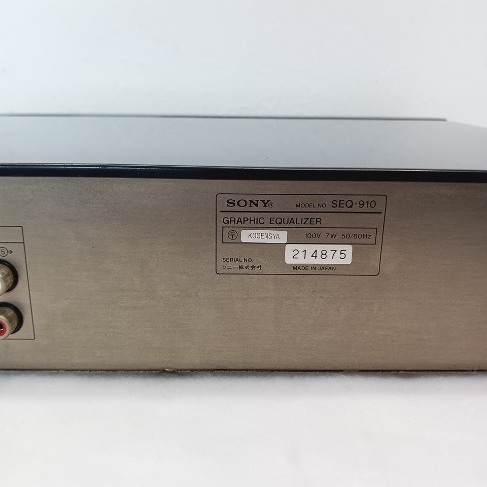 SONY SEQ-910 Graphic Equalizer 9-Band Spectrum Analyzer Audio Tested ...