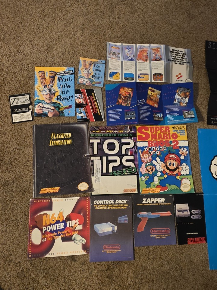 Game Informer Magazine Lot 1991-1992/ Random Posters and Nintendo ...