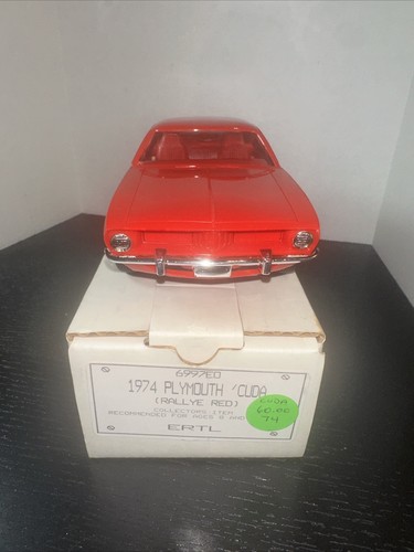 1974 Plymouth Barracuda Plastic Promo Model ERTL 1/25 Scale Rallye Red ...