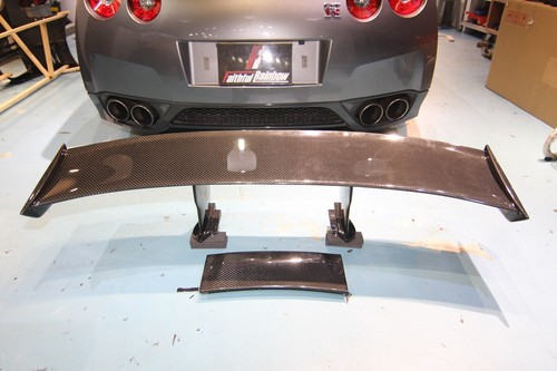 N Attack Carbon fiber rear wing spoiler fit for Nissan 08-17 GT-R GTR ...