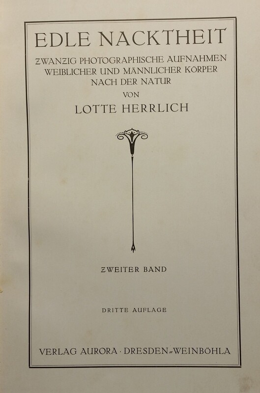 1927 Edle Nacktheit 20 Photos by Lotte Herrlich Nudist Illustrated ...