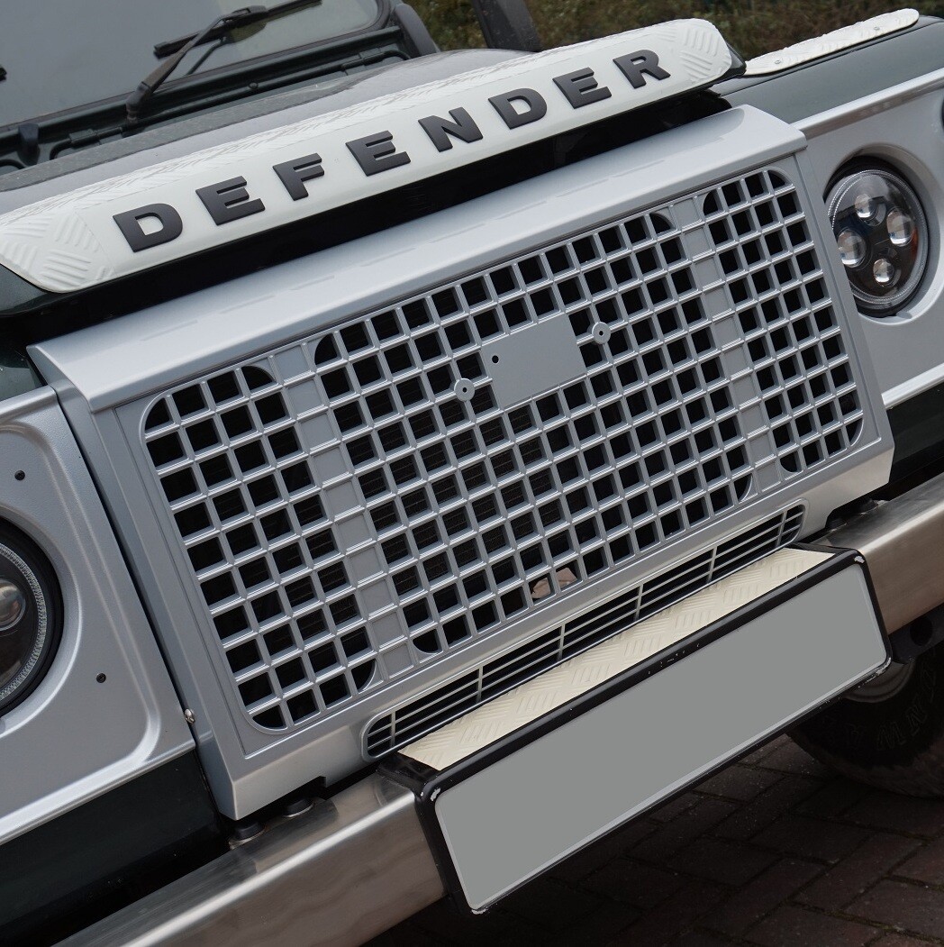 Silver Heritage edition style front grille for Land Rover Defender 90 ...