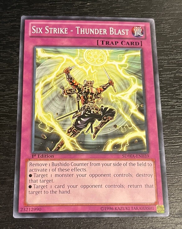 YuGiOh TCG - Six Strike-Thunder Blast - SDWA-EN039 - NM | eBay