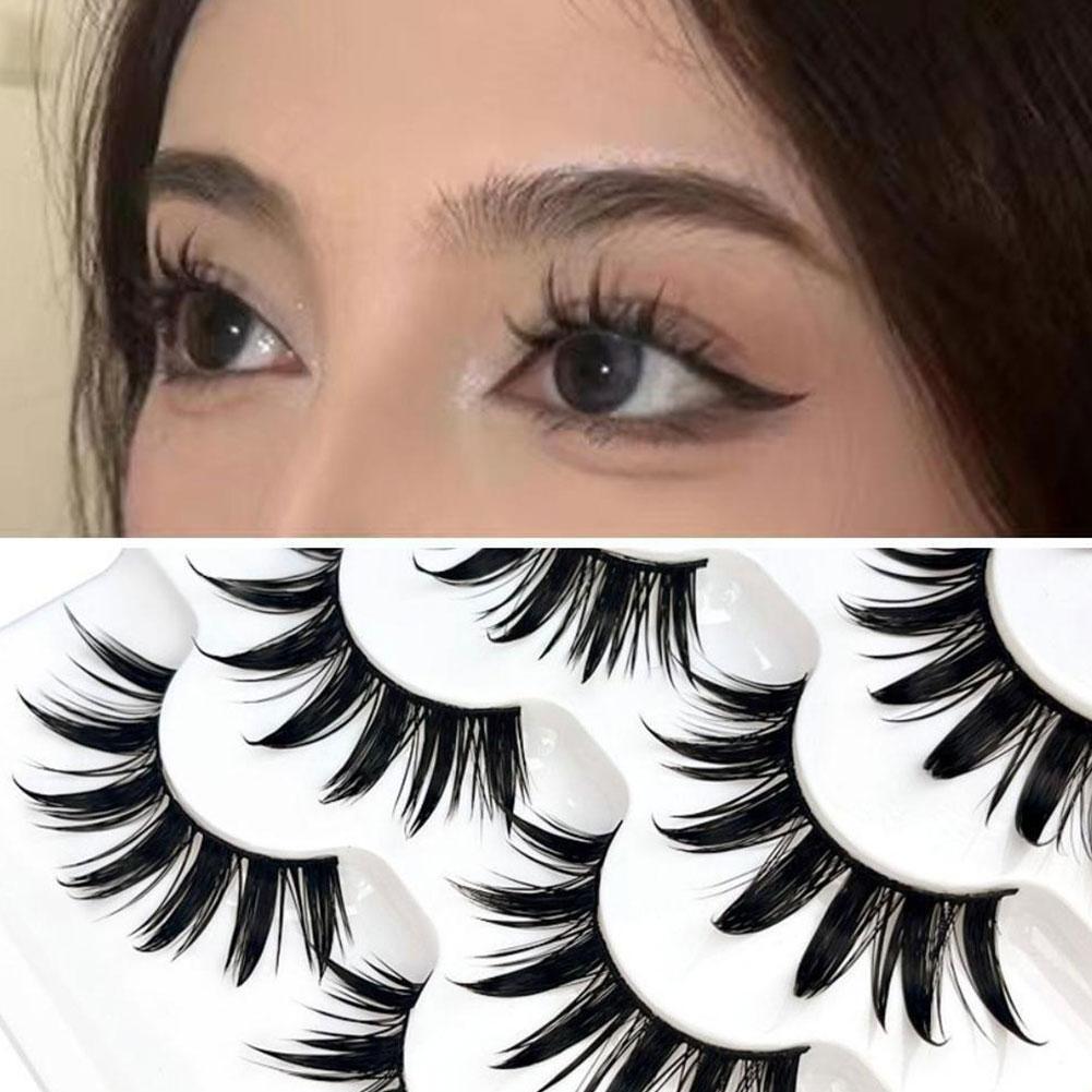 5 Pairs Wet Eyelashes 3D Faux Mink Eyelashes Handmade Craft Long Fluffy Lashe щτ | eBay