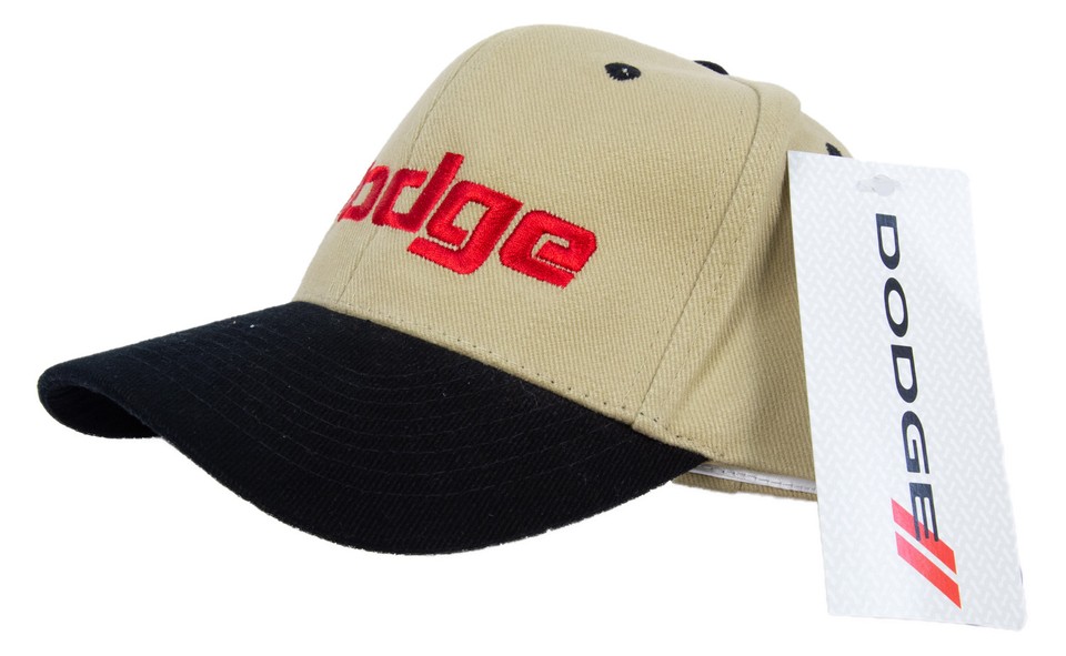 Vintage Dodge Hat Two Tone Embroidered Cap, Khaki/Black | eBay