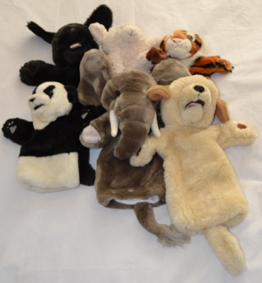 Bundle 6 x The Puppet Company Animal Puppets dogs, elephant, sheep ...