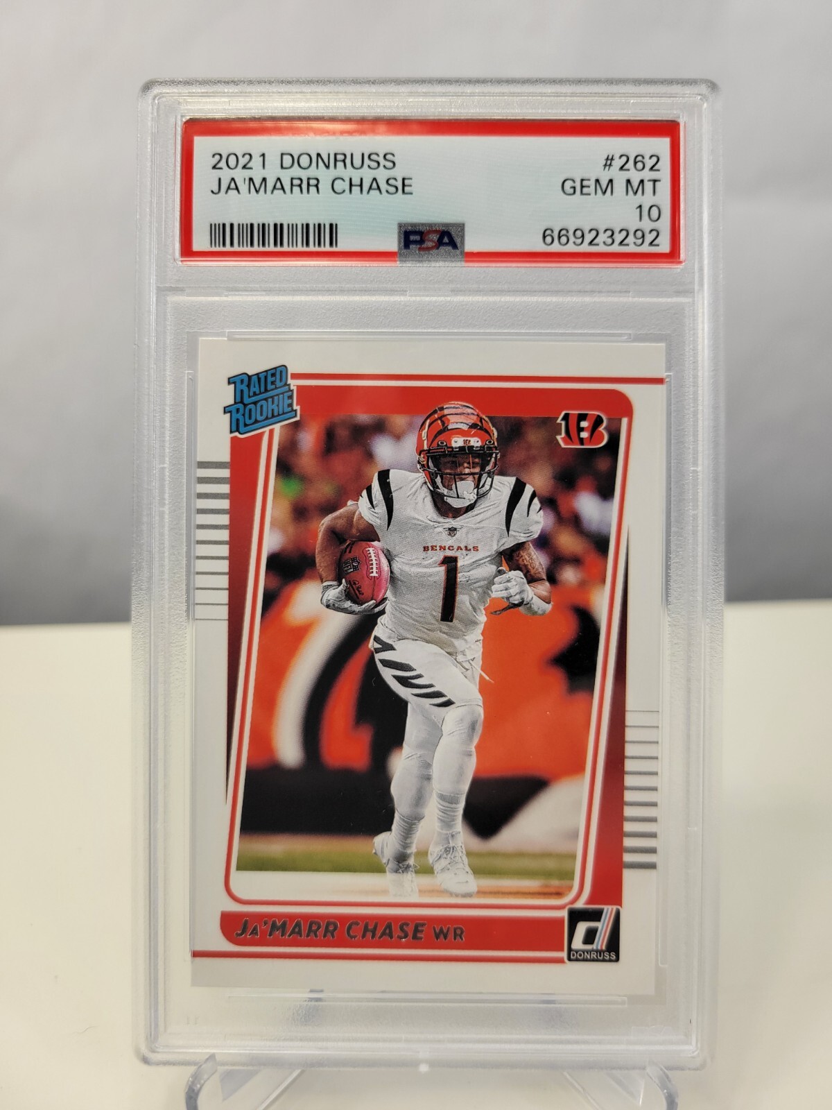 2021 Donruss Jamarr Chase Rated Rookie #262 PSA 10 Gem Mint Bengals RC ...