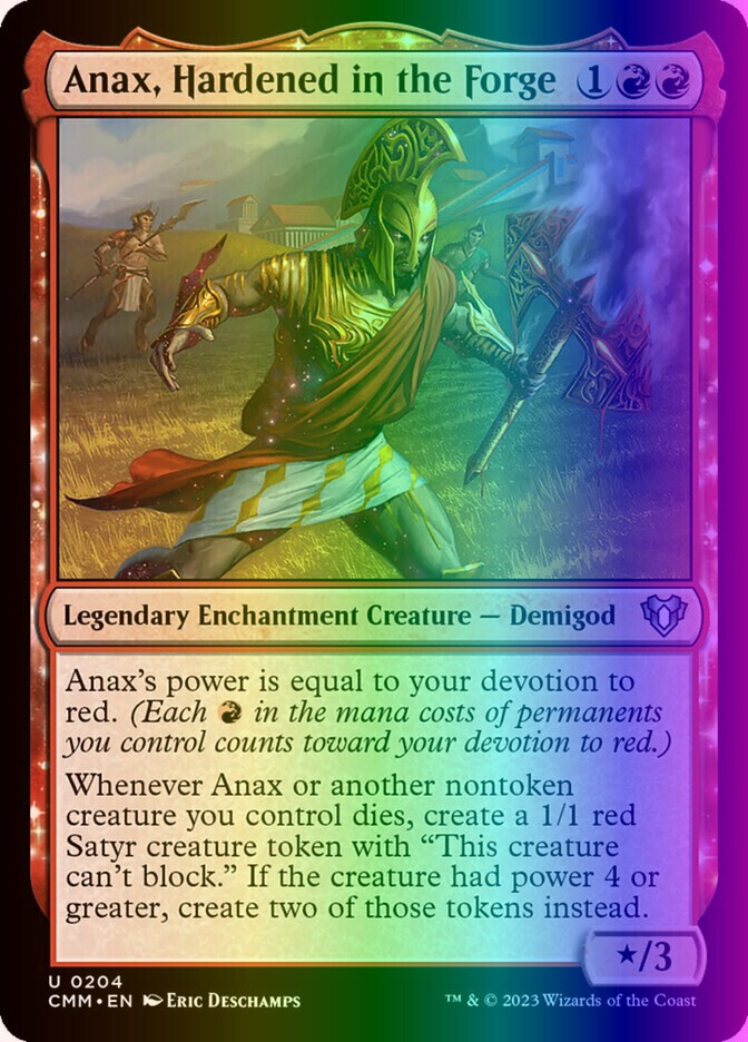 MTG Anax, Hardened in the Forge (204/1173) Commander Masters NM FOIL | eBay