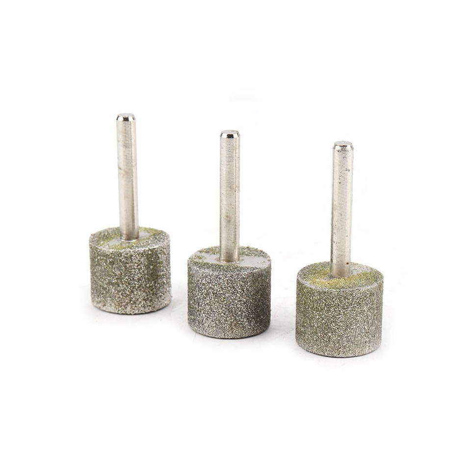 6-30mm Diamond Coated Grinding Head Cylinder Burr Bit for Dremel Rotary ...