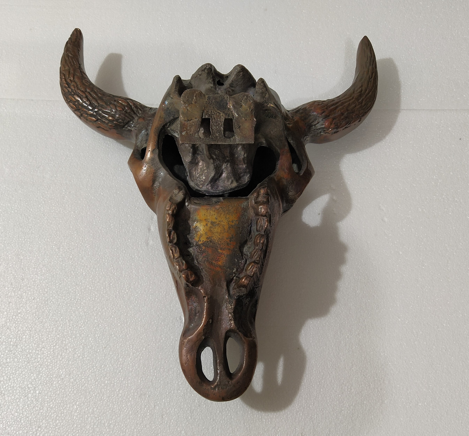 Large Wall Mounted Aluminium Bull Head 18 inches SKUL Skeleton ...