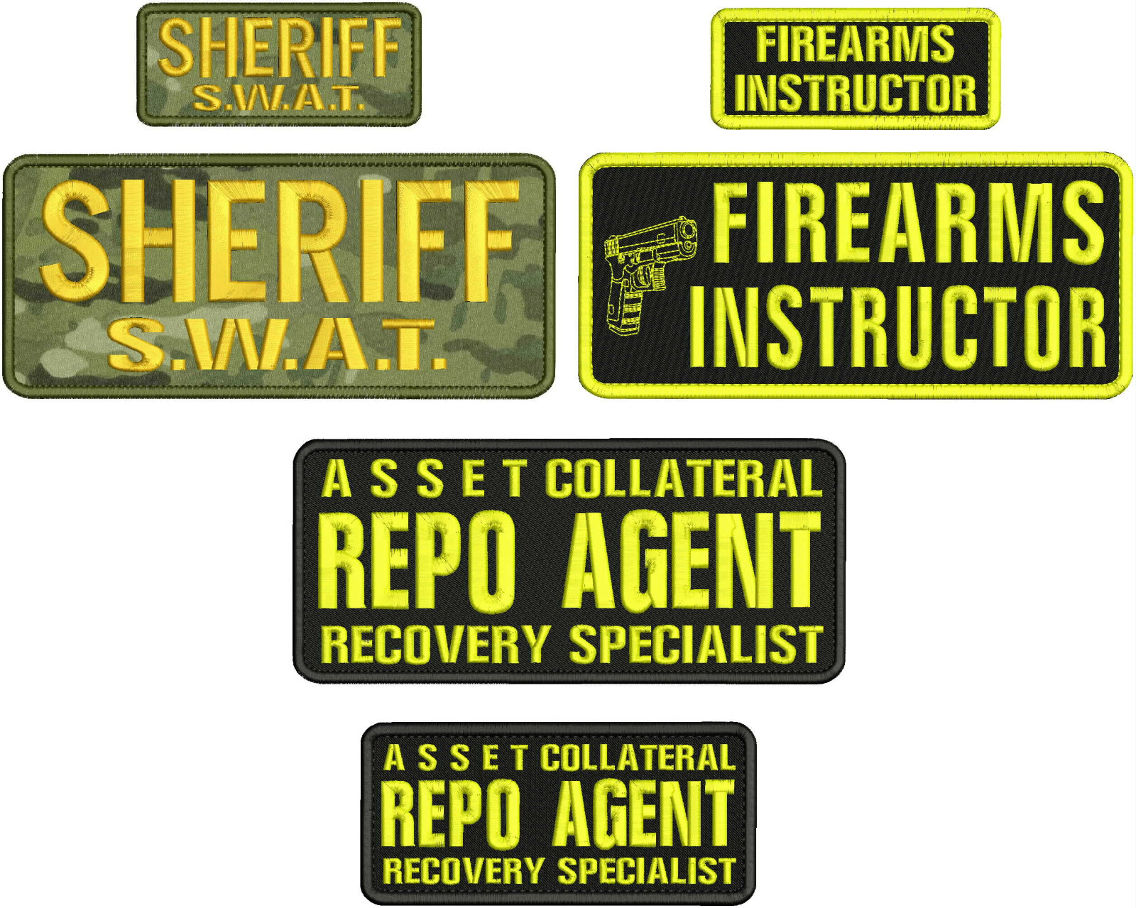 Sheriff SWAT6 embroidery patch 4x10 3x7 and 2x5 hook on back multicam ...