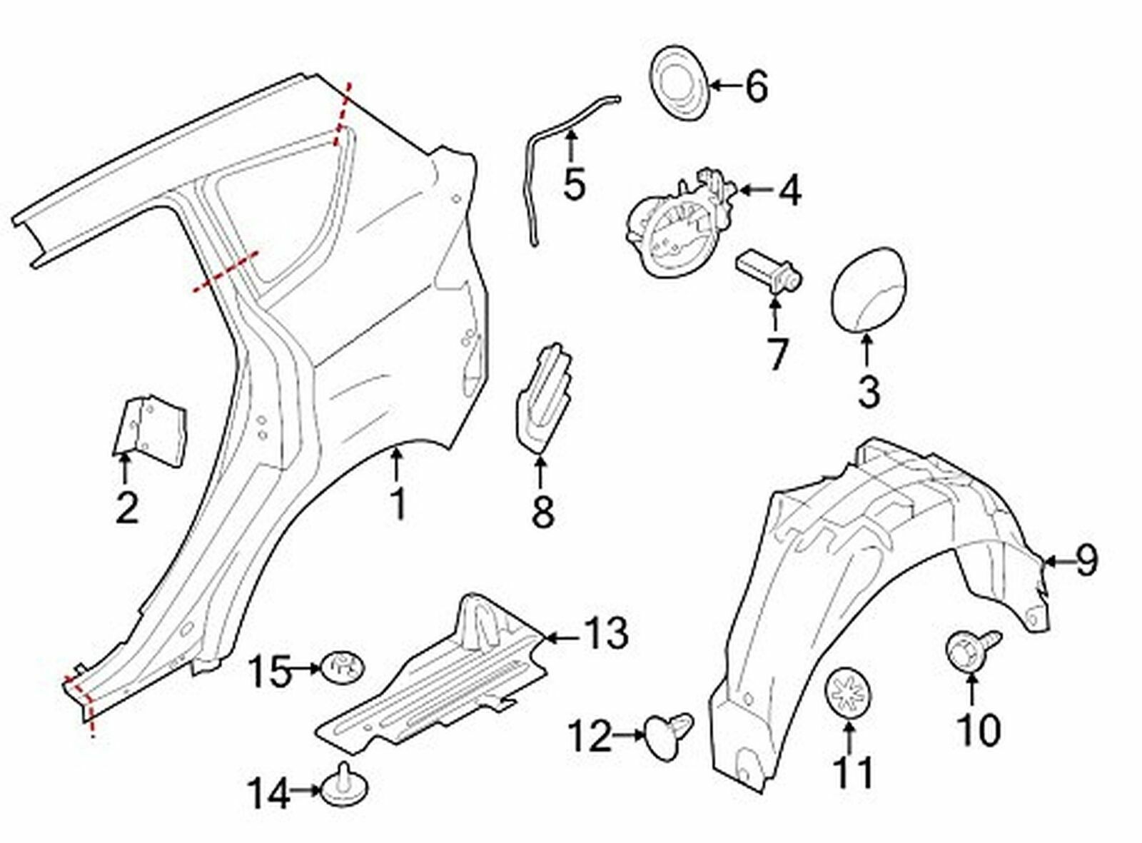 Ford OEM Rear Bumper Outer Bracket Screws W702413S303 NIP (4 pieces for ...