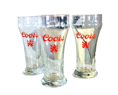 Set of 3 Vintage Coors Red Lion, Barware, 8oz, Beer Glass | eBay