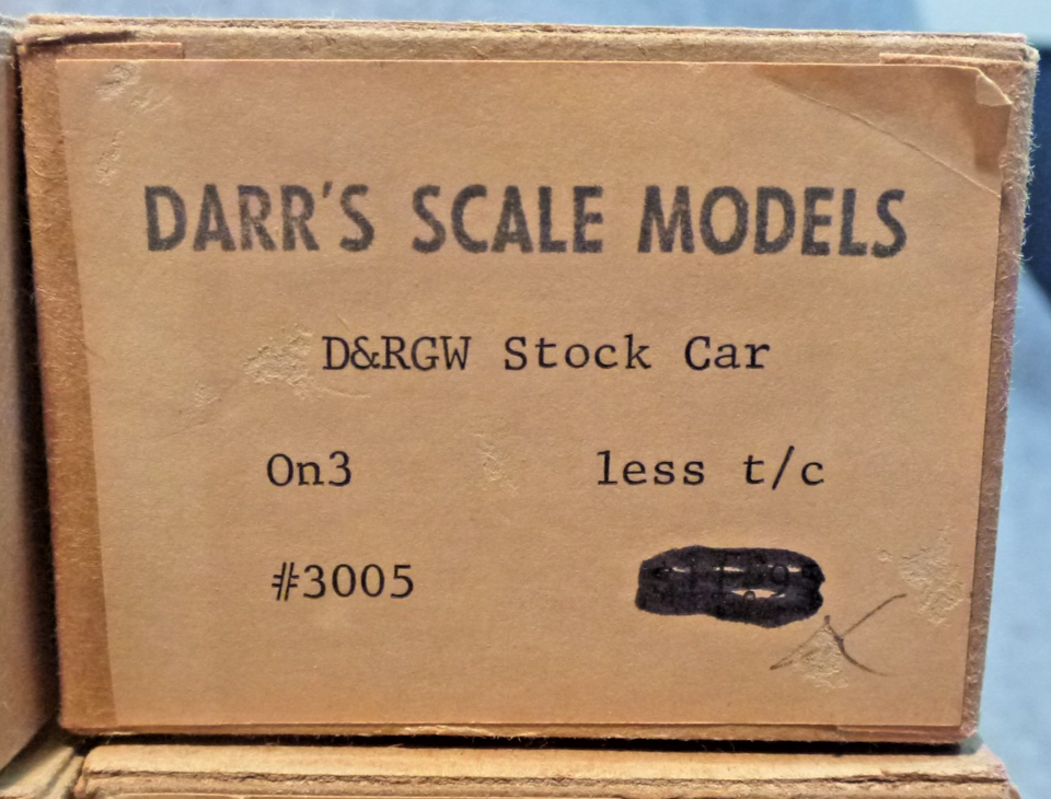 Six (6) Vintage On3 Scale D&RGW Freight Car Kits by Darr Scale Models ...