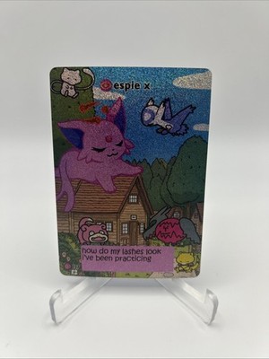 Pokiebubies 1st Edition Fan Art Chef Ken Lee Espie X #157 Espeon Holo ...