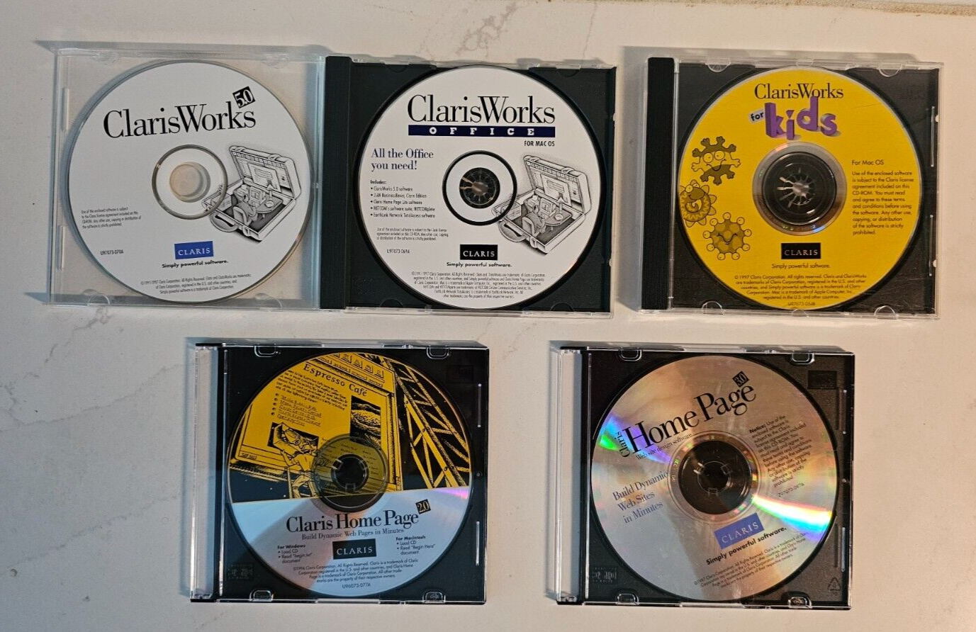 Claris Works for Kids, Home Page 2.0 & 3.0, Claris Works 5.0 Macintosh ...