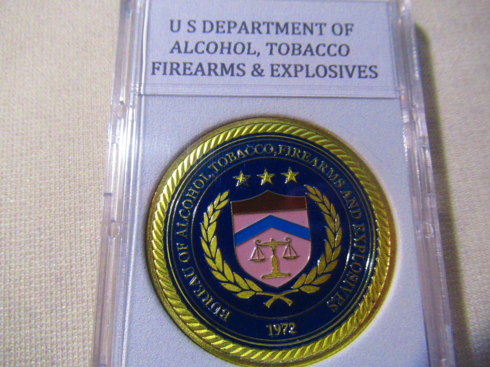 DEPT OF ALCOHOL, TOBACCO, FIREARMS & EXPLOSIVES (ATF) Challenge Coin | eBay