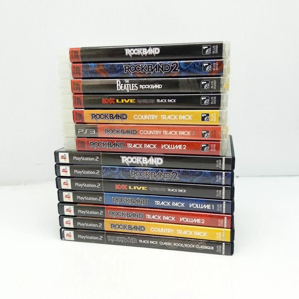 Playstation Rock Band Bundle PS2 PS3 PS4 PS5 Guitar Drums Dongle Mic ...