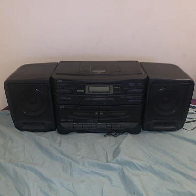 JVC Boombox PC-X110 Portable System CD Player FM AM Dual Cassette ...